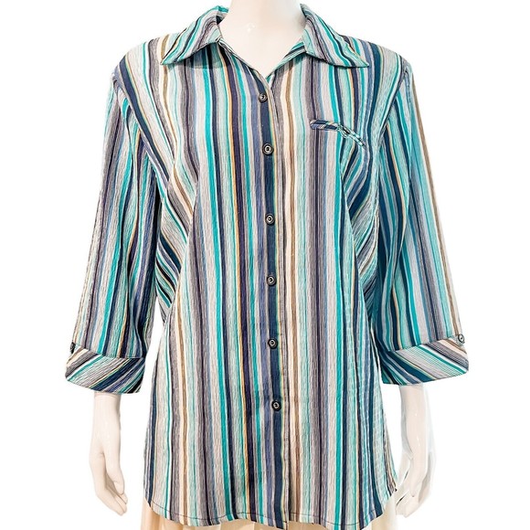 Allison Daley | Tops | Allison Daley Top Womens Xl Crepe Blouse 34 ...